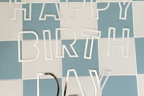 파티·이벤트용품 Line Birthday Garland 라인생일가랜드로즈골드실버골드 오늘의집 쇼핑