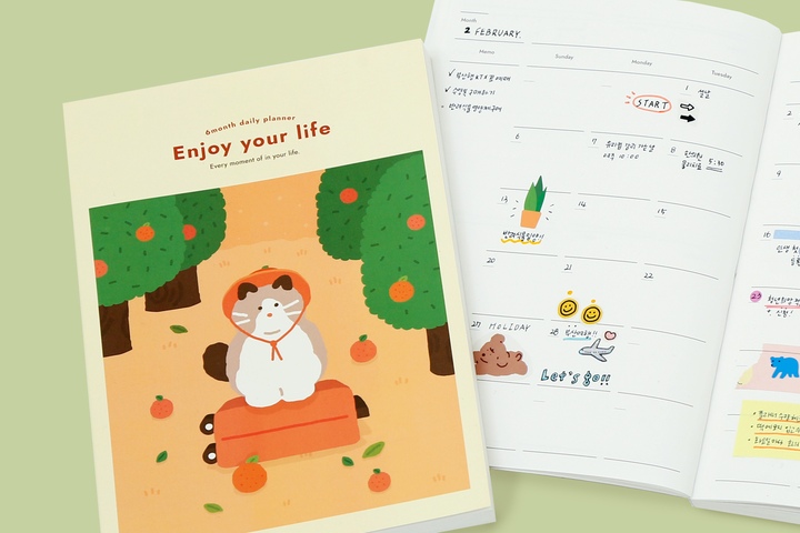 디자인문구 데일리 플래너랙돌 만년형 다이어리 오늘의집 쇼핑