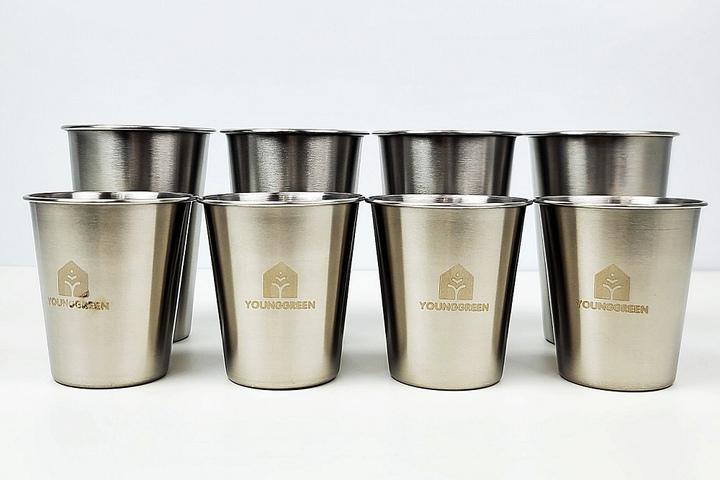유리컵·물컵 304 스텐물컵 가정 업소 캠핑 식당용 컵 300ml 오늘의집 쇼핑