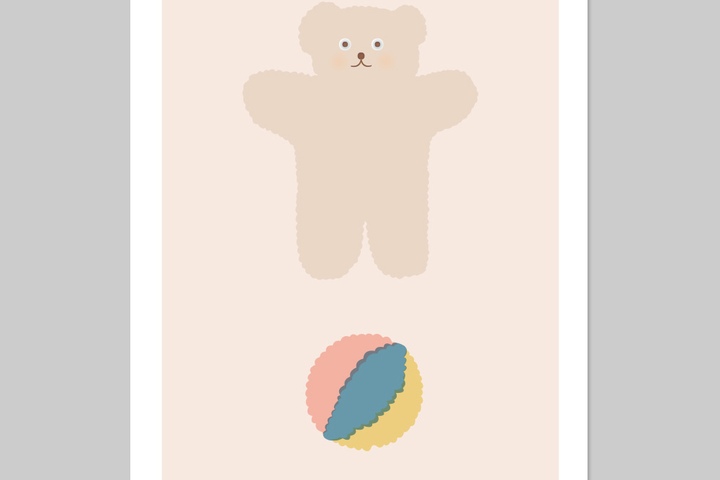 그림·사진 Cbb 포스터 Bear Hug 2size 일러스트 포스터 오늘의집 쇼핑