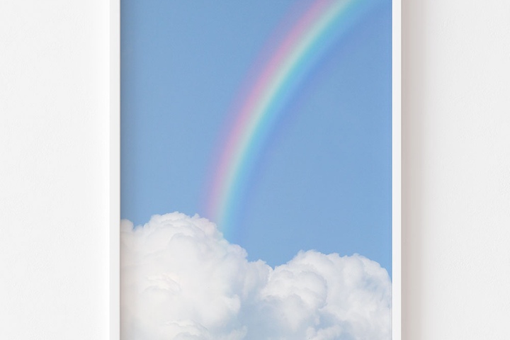 그림·사진 행운을 부르는 무지개 핑크문 그림 감성 인테리어 액자 Dive To Rainbow 오늘의집 쇼핑