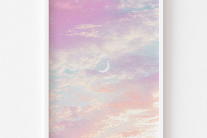 그림·사진 행운을 부르는 무지개 핑크문 그림 감성 인테리어 액자 Visual Sky Moon 오늘의집 쇼핑