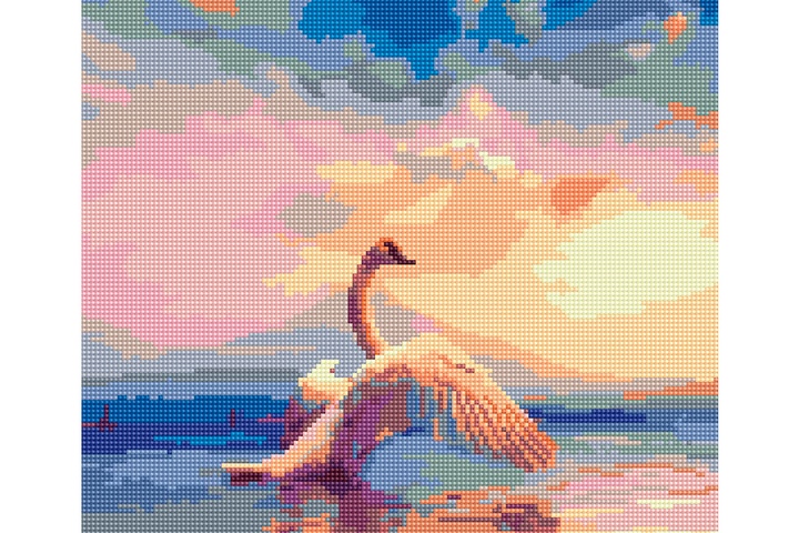 Diy보석십자수 Diy 보석십자수 캔버스형 도약하는 백조 40x50cm 오늘의집 쇼핑