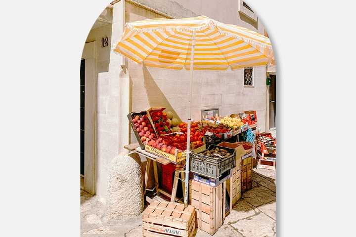 그림·사진 아치포스터 아치형액자 데이오브유럽 Fruits Market 오늘의집 쇼핑