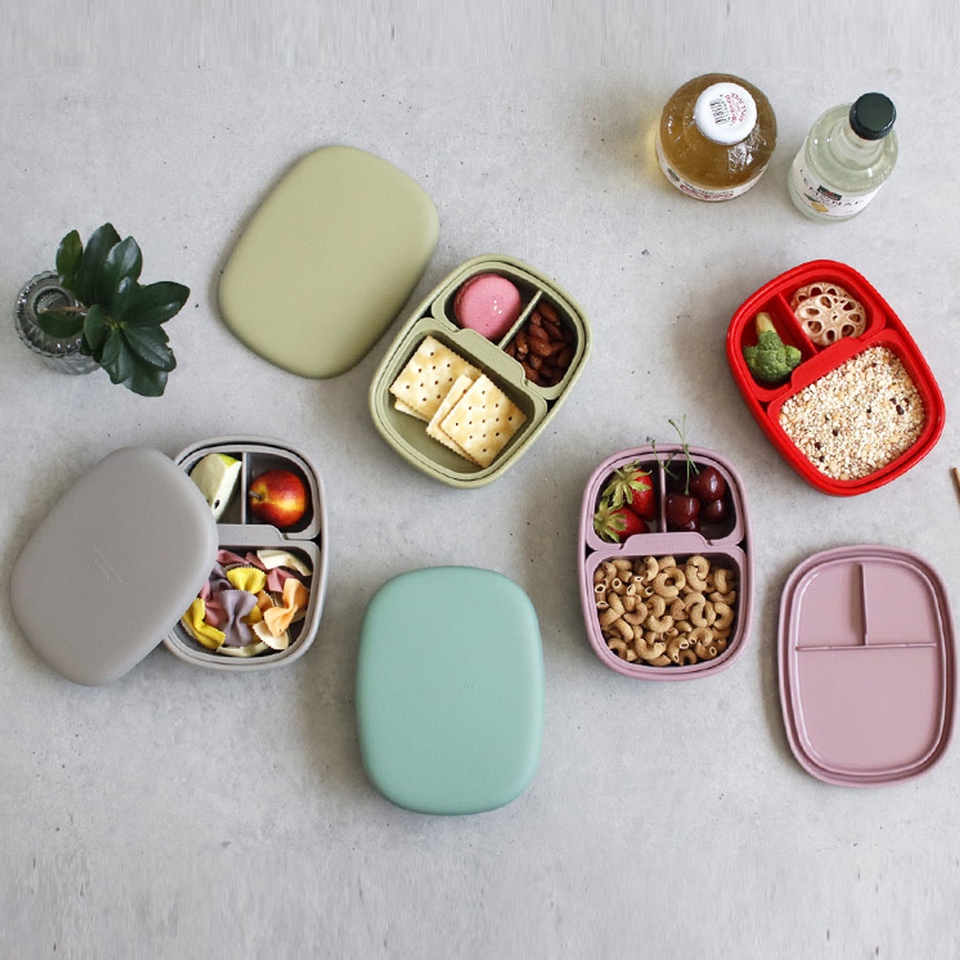 도시락통·런치백 국산 실리콘 3칸 도시락 반찬통 5color 오늘의집 쇼핑