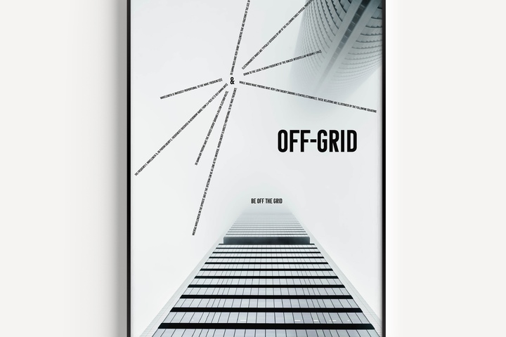 그림·사진 타이포그래피 모던 미드센츄리 바우하우스 감성 인테리어 포스터 Off Grid 오늘의집 쇼핑