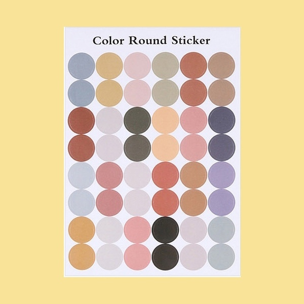 디자인문구 도트 동그라미 동그란 컬러 원형 라운드 스티커 Color Round 오늘의집 쇼핑