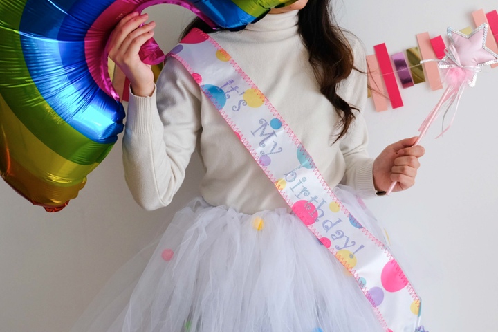 파티·이벤트용품 해피벌스데이 폴카 태슬 어깨띠 생일파티 소품 오늘의집 쇼핑