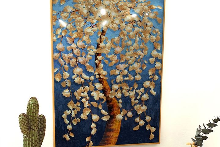 그림·사진 풍수 돈 들어오는 단풍나무 블루배경 거실 인테리어 소품 오늘의집 쇼핑