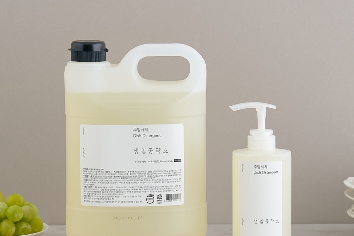 일반주방세제 친환경 인증 대용량 주방세제 4l 500ml 증정 자몽쌀뜨물 향 오늘의집 쇼핑