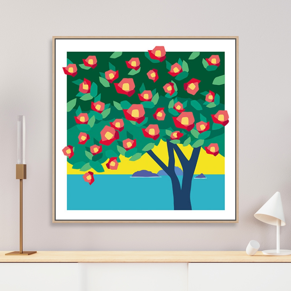 그림·사진 한명일 거제동백 인테리어 꽃 풍경화 그림 액자 오늘의집 쇼핑