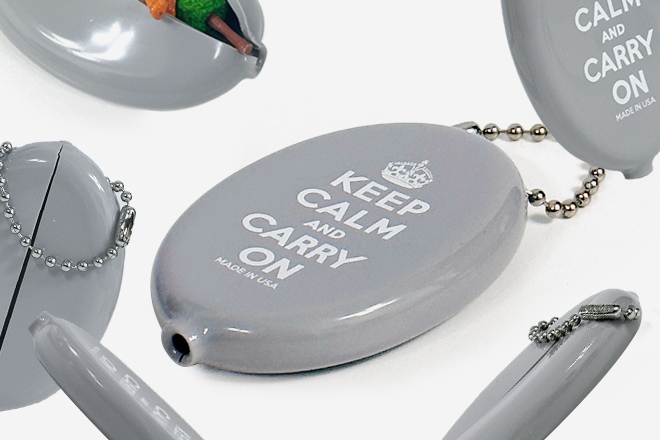 기타디자인용품 미국 레트로 고무동전지갑 머리핀 주얼리 케이스 Keepcalm X Quikoin 키링 오늘의집 쇼핑