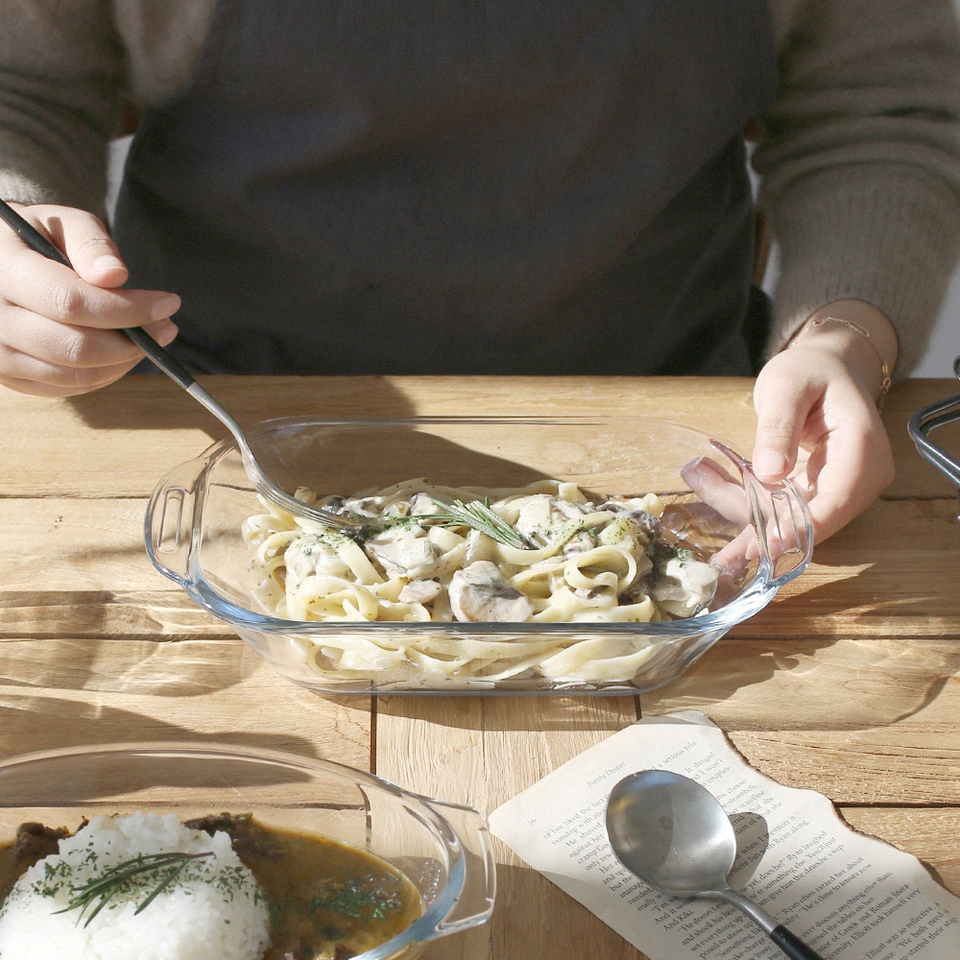 오븐접시 유리그릇 오븐용기 그라탕기 800ml 오늘의집 쇼핑