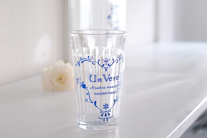 유리컵·물컵 마메종 블루로즈 유리컵 잔 L 310ml 오늘의집 쇼핑