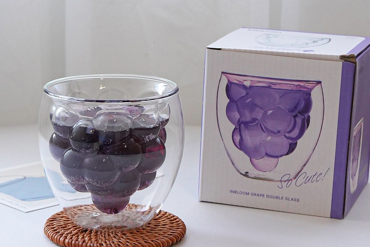 유리컵·물컵 홈카페 포도 이중유리컵 250ml 11세트 오늘의집 쇼핑