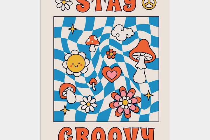 그림·사진 나의 컬러 큐레이션 인테리어 포스터 액자 133 Stay Groovy 오늘의집 쇼핑