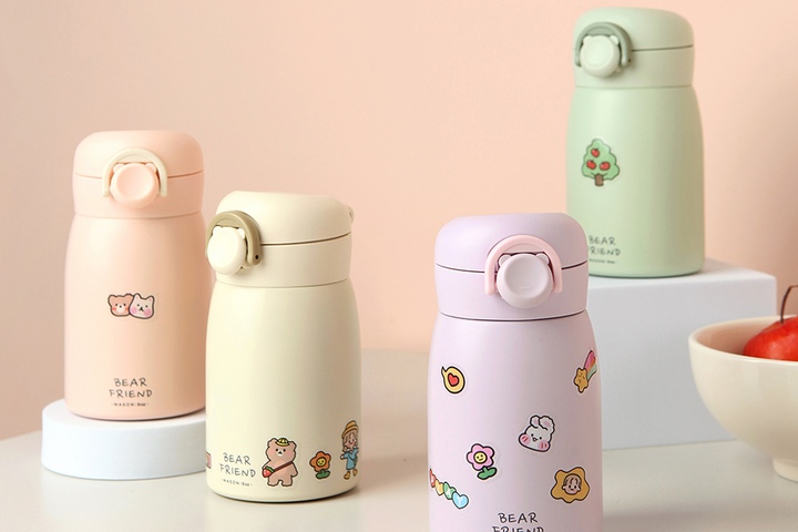 도시락·물병·보냉백 베어프렌드 미니 원터치 보온 보냉 유아 어린이 유치원 물병 4colors 오늘의집 쇼핑
