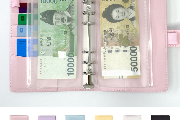 디자인문구 현금 바인더 6공 다이어리 지퍼백 세트 오늘의집 쇼핑
