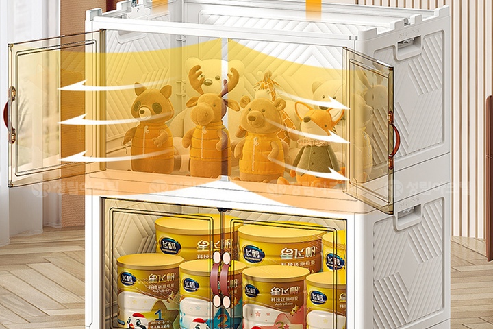 플라스틱리빙박스 투명 정리함 팬트리 리빙박스 폴딩박스 접이식 보관함 투명창 옷정리함 이불정리함 오늘의집 쇼핑