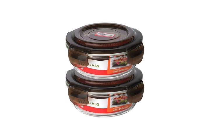 밀폐용기·반찬통 오븐and전자레인지 사용가능 브라운 밀폐용기 원형 240ml 2p 오늘의집 쇼핑