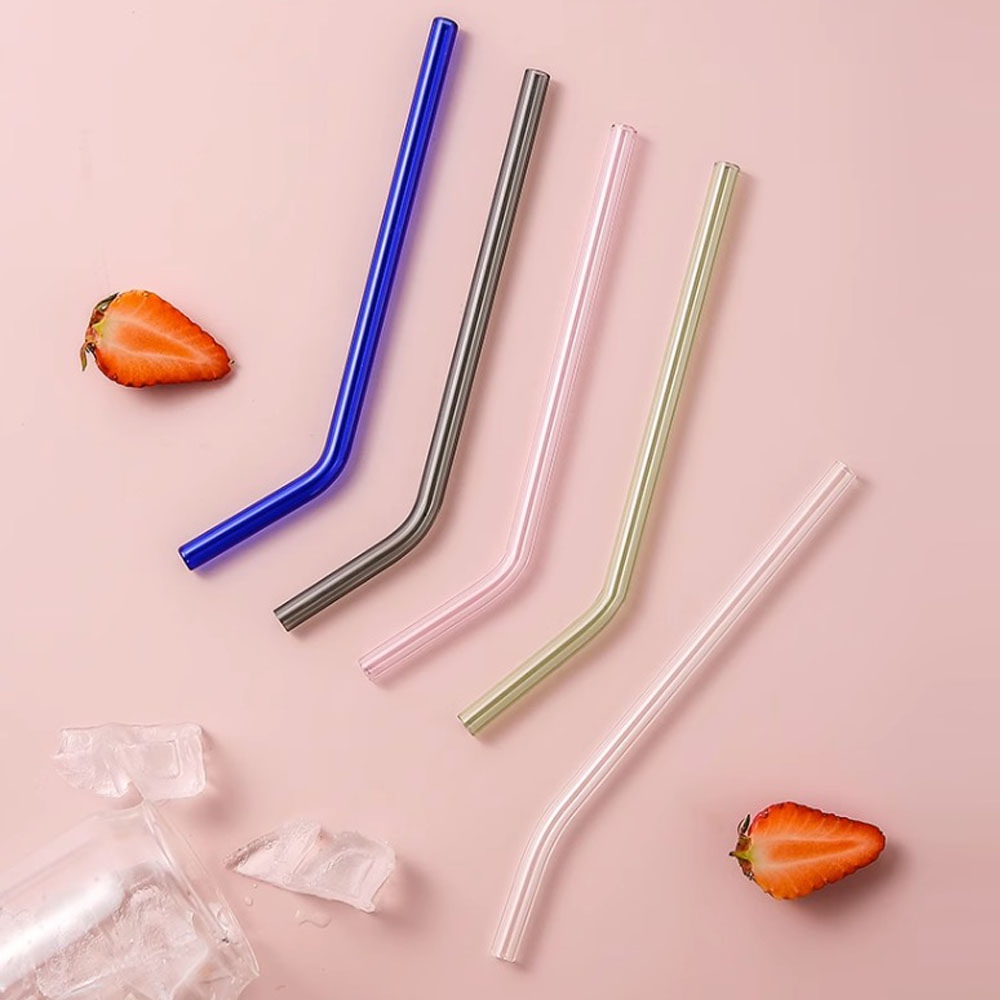 텀블러·빨대·컵소품 내열 유리 빨대 1p 친환경 스트로우 커브 7color 오늘의집 쇼핑