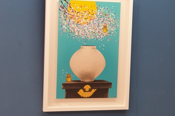 그림·사진 복이들어오는거실그림액자 이장옥 꽃 달 항아리 풍수인테리어주방 침실 그림액자 오늘의집 쇼핑