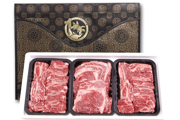 정육·계란 국내산 한우 3칸세트소갈비찜용 600g 2개꽃등심 200g 1개 오늘의집 쇼핑