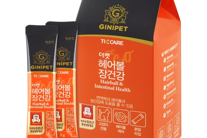 고양이 사료·간식 정관장 더캣 더케어 헤어볼 장건강 고양이 분말형 영양제 2g X 30개입 60g 오늘의집 쇼핑