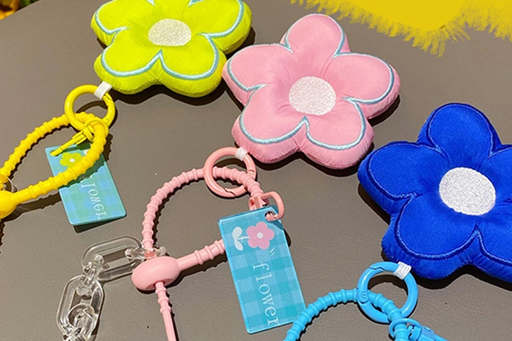 기타디자인용품 패브릭 플라워 에어팟 열쇠고리 가방고리 키링 4colors 오늘의집 쇼핑