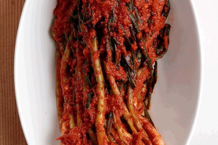 반찬·장류 파 불김치 매운 전라도 실비김치 1kg 오늘의집 쇼핑