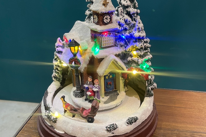 워터볼·오브제 크리스마스 작은 교회 오르골 22cm 오늘의집 쇼핑