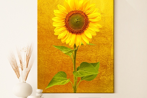 그림·사진 풍수 돈들어오는 황금 포스터캔버스 액자 골드 리치 한송이 해바라기a 오늘의집 쇼핑
