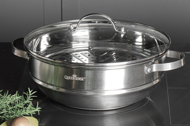 압력솥·찜솥 멀티 3중바닥 스텐 인덕션 찜기 전골 파티웍 냄비 32cm 오늘의집 쇼핑