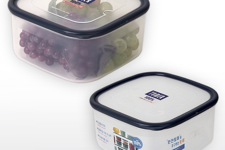 밀폐용기·반찬통 토마 정사각 5호 밀폐용기 냉장고용기 1300ml 오늘의집 쇼핑