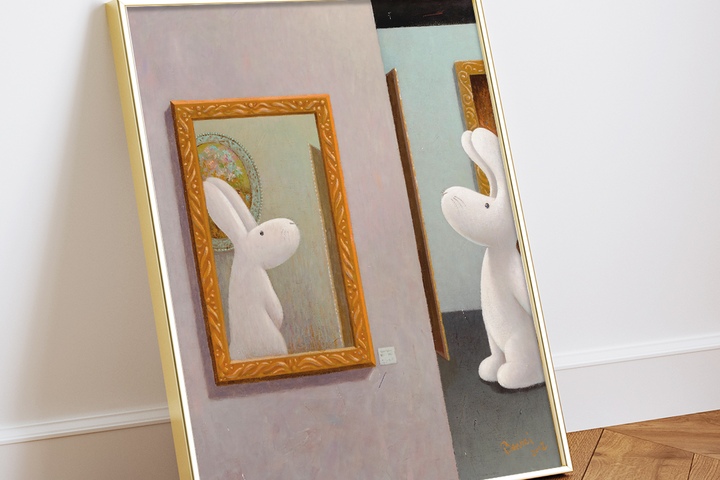 그림·사진 나만의 미술관 명화 캔버스 인테리어 그림액자 행운행복 토끼그림시리즈 08아트토끼 오늘의집 쇼핑