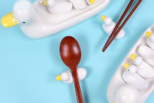 수저받침·수저통 귀여운 오리가족 수저받침대 세트 선물10p2p 도자기 수저받침 젓가락 받침대 오리수저받침 오늘의집 쇼핑