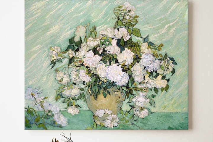 그림·사진 캔버스액자 고흐 화병에든백장미정물 오늘의집 쇼핑