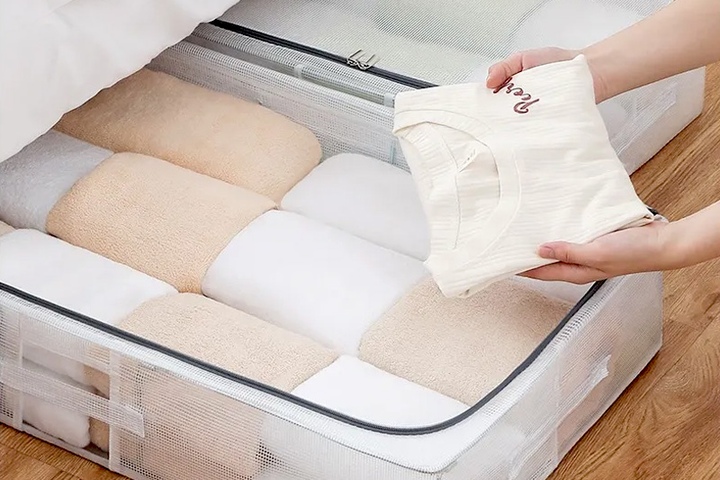 서랍칸막이·수납함 언더베드 정리함 침대 밑 수납 이불 다용도 투명 접이식 보관함 리빙박스 오늘의집 쇼핑